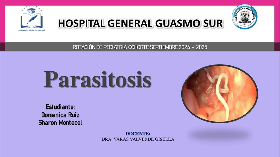 PARASITOSIS INSTETINAL | Melissa Unuzungo | uDocz