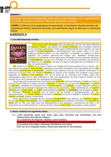 SEM 4 Guía de actividades de lectura docx | Fabiola | uDocz