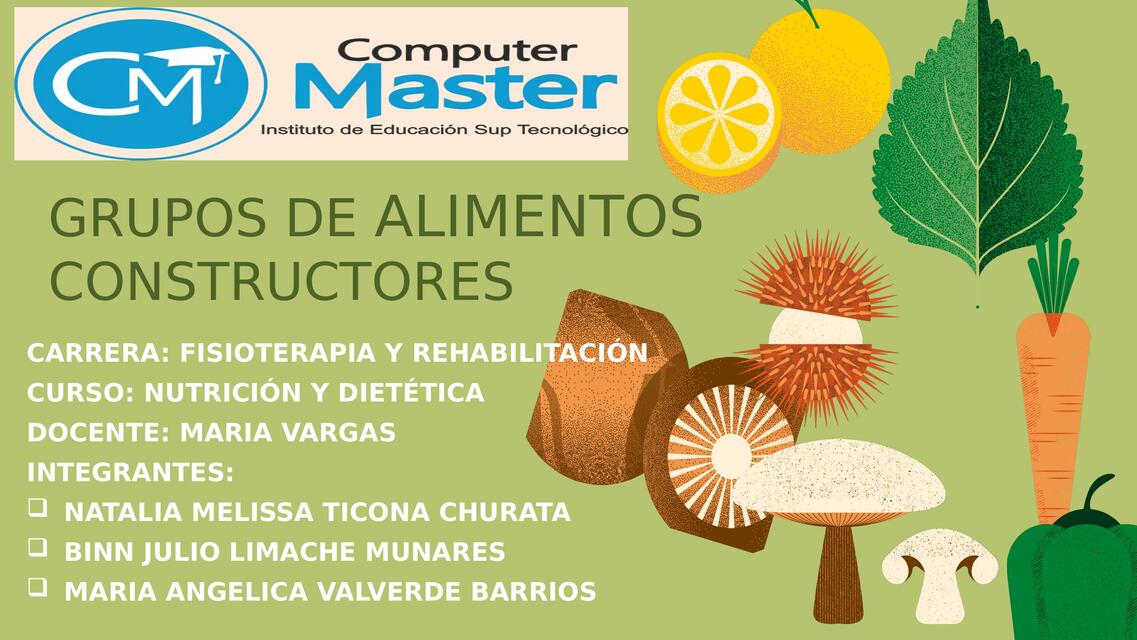 ALIMENTOS CONSTRUCTORES NUTRICION Y DIETETICA | T | uDocz