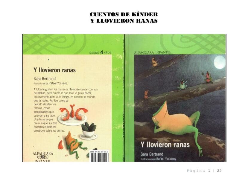 Cuentos de Kinder : Y llovieron ranas | WALTER POLANCO | uDocz