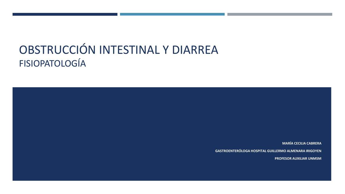 Obstrucciones intestinales y diarreas | Un poco de cursos | uDocz