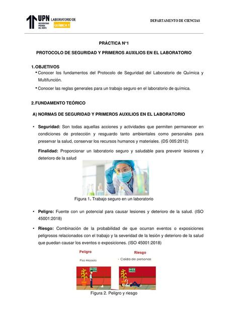 Flashcards de PRÁCTICA N 1 NORMAS DE SEGURIDAD Y PRIMEROS AUXILI | Por ...