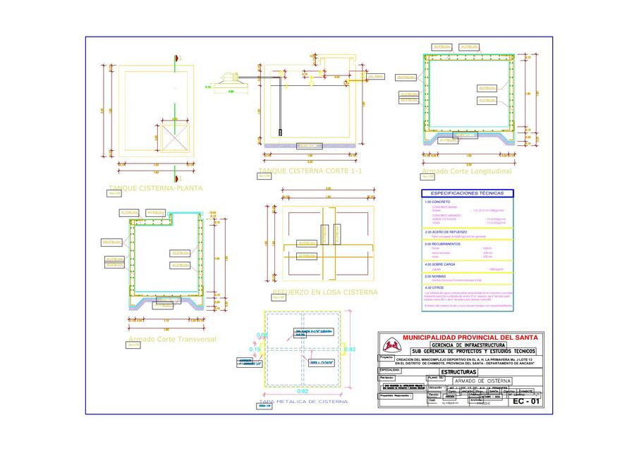 Planos cisterna | Lucio Oyola Inulupu | uDocz