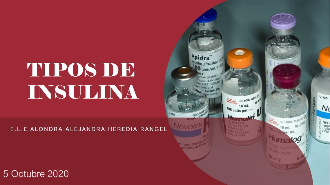 Tipos de insulina | A H | uDocz