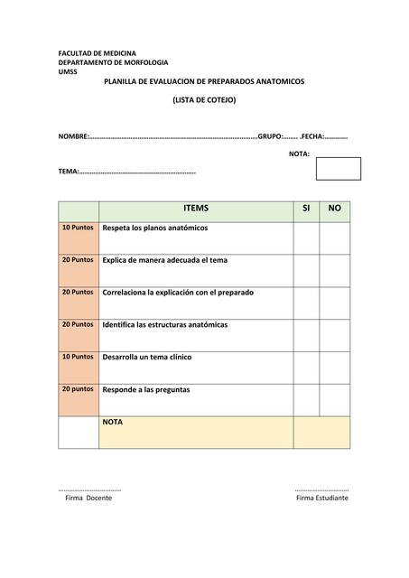 LISTA DE COTEJO PREPARADOS | Helen | uDocz