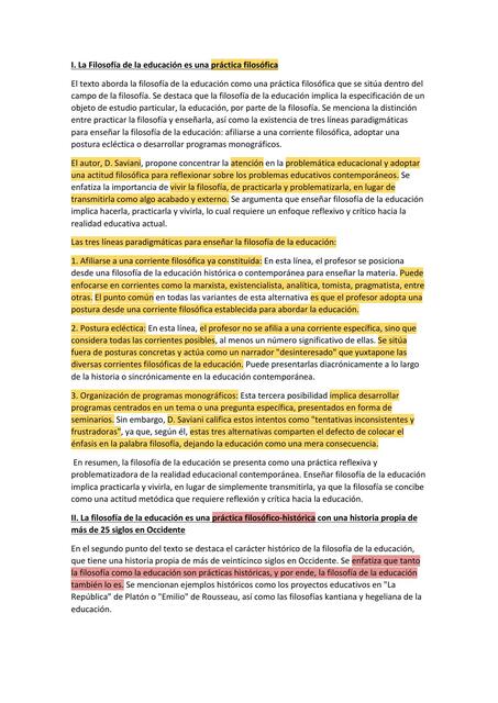 Cuatro apartados- Filosofía de la educación y resumen (Walter Kohan) | Anto | uDocz