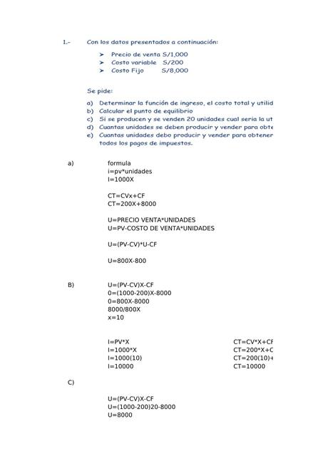 COSTOS POR VOLUMEN SEMANA 09 | Dayana | uDocz