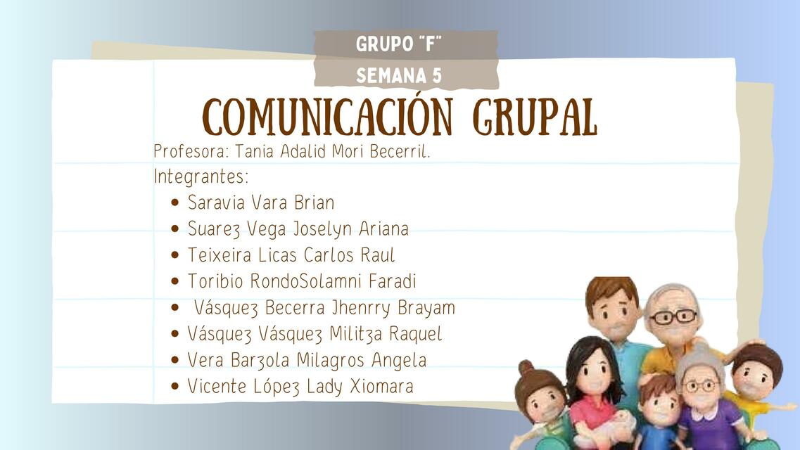 Comunicación grupal | Milagros Vera Barzola | uDocz