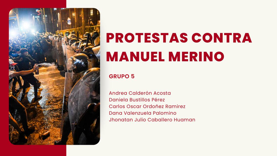 Protesta Manuel Merino (Contexto de FREUD) | Carlos | uDocz