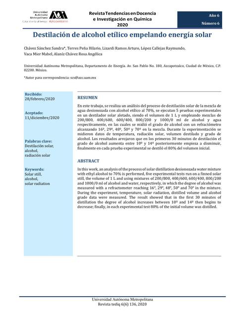 Destilacion de alcohol etilico | Jiang | uDocz