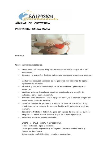 Auxi Obstetria | Sol Guzman | uDocz