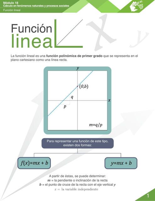 M18 S1 Función lineal PDF | Juliette Cordova Tirado | uDocz