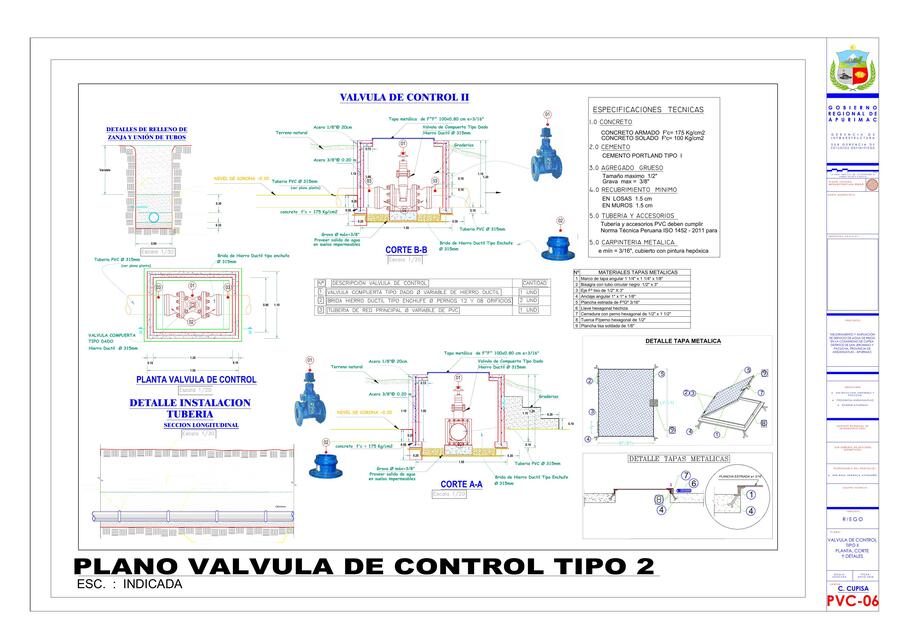 Plano valvula de control tipo 3 | Albert pinto gutierrez | uDocz