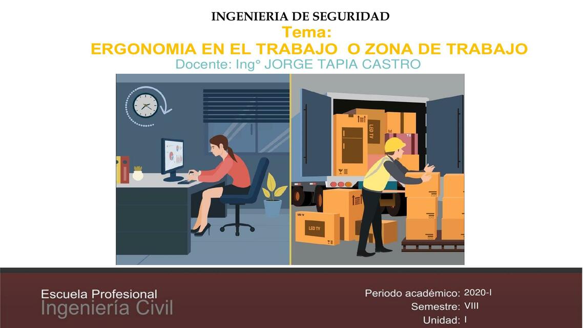 Tema ERGONOMIA EN EL TRABAJO O ZONA DE TRABAJO | INGENIEROS LMI | uDocz