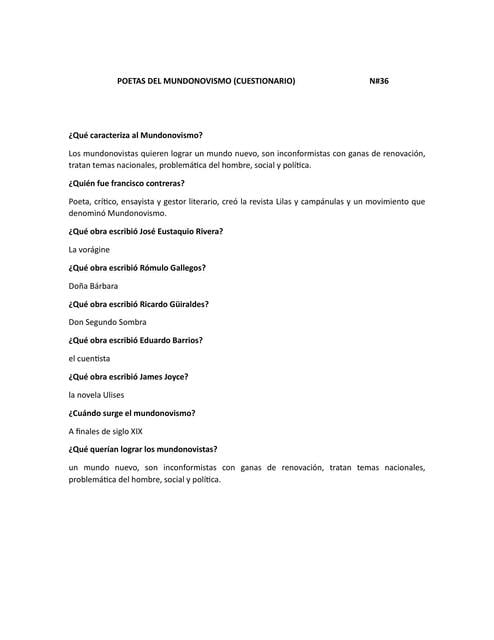 POETAS DEL MUNDONOVISMO | Elena Michelle | uDocz