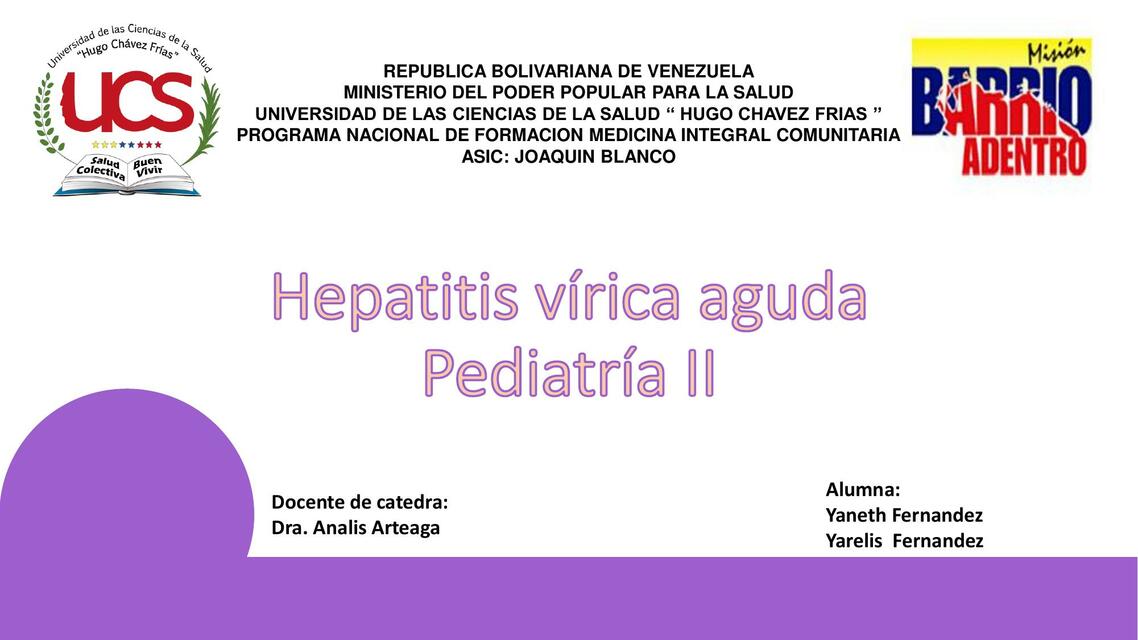 Hepatitis vírica aguda | Yaneth Fernandez | uDocz