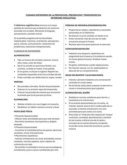Deterioro intelectual ADULTO MAYOR | Nursing_assist4nce | uDocz