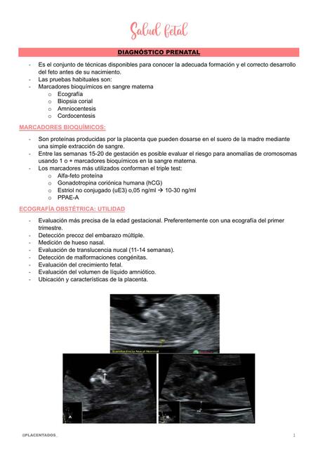 Salud fetal | Placentados | uDocz