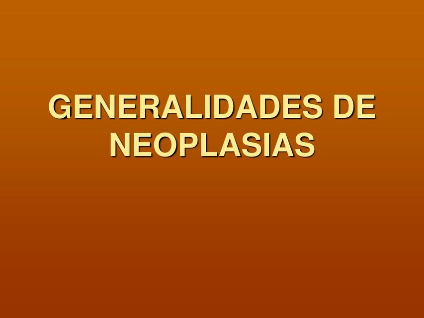NEOPLASIA | YUDOC.ORG | uDocz