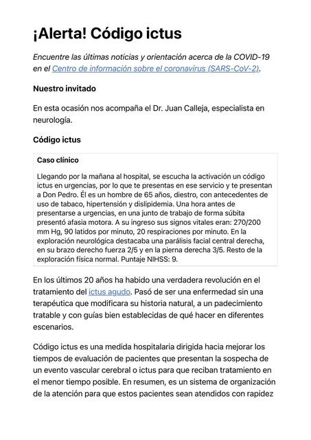 Alerta! Código ictus | YUDOC.ORG | uDocz
