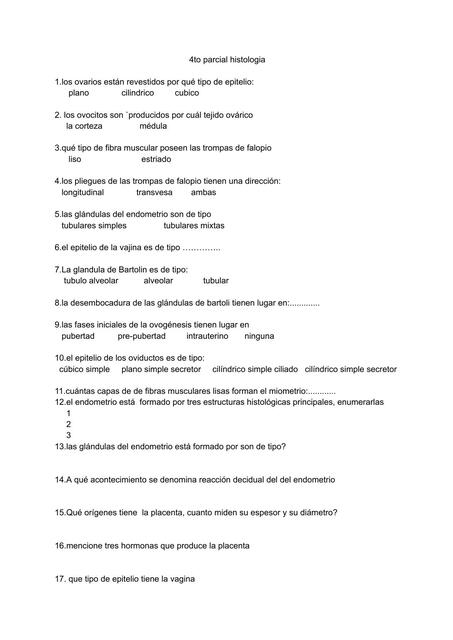 4to parcial histologia | black pc | uDocz