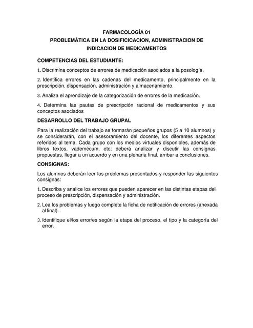 1 FARMACOLOGÍA PRACTICA TEMA 01 B1 | MedStudent | uDocz