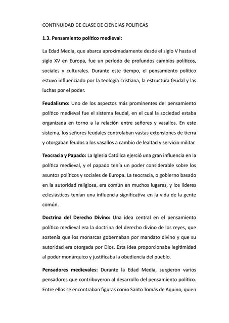 CONTINUIDAD DE CLASE DE CIENCIAS POLITICAS | Gabriela | uDocz