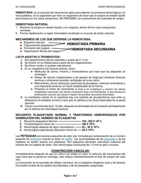 02 COAGULACIÓN | William Pastrana | uDocz