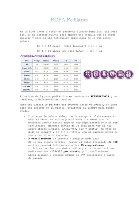 RCPA Pediátrica | Xerach Bautista Fagundo | uDocz