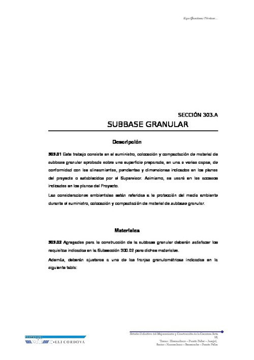 303.A Subbase Granular (1).Doc | Ing Joseph | uDocz