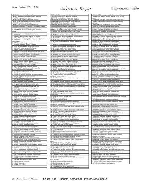 VOCABULARIO | Dante | uDocz