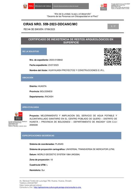 CIRAS N 559 DDCANC | Edison Jerson Ramirez Toledo | uDocz