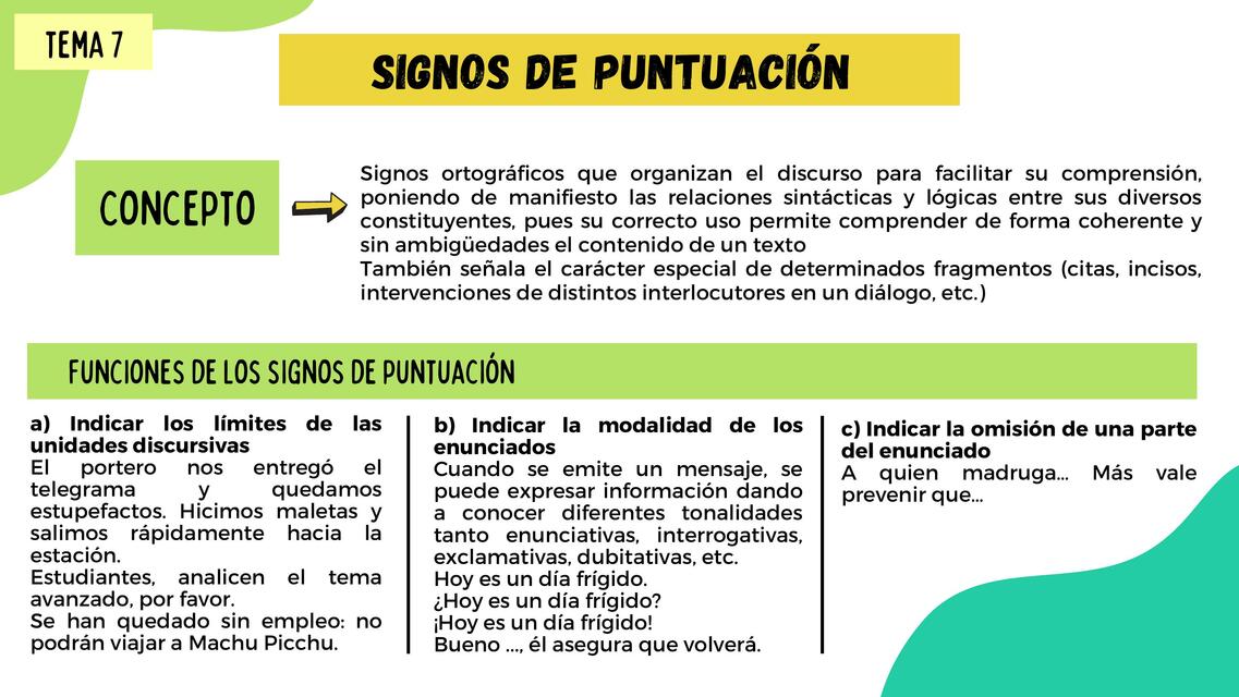 SIGNOS DE PUNTUACION - Teoría | Aldair Preciado | uDocz