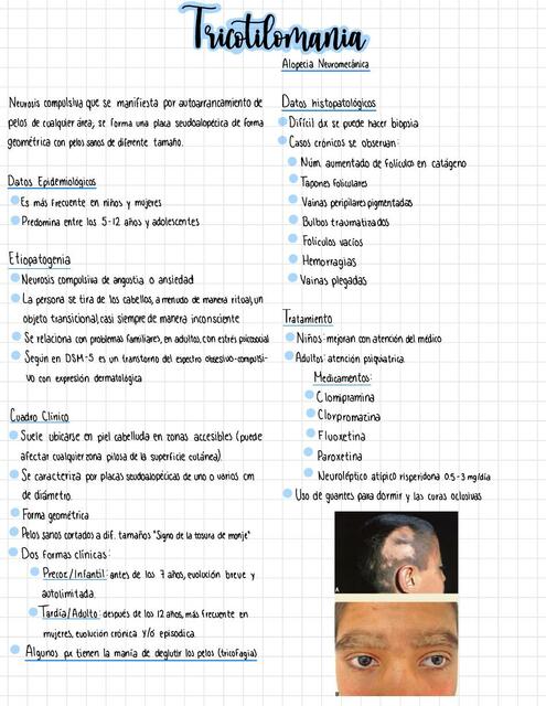 Tricotilomania, dermatitis facticia y excoriaciones | Naholin SC | uDocz