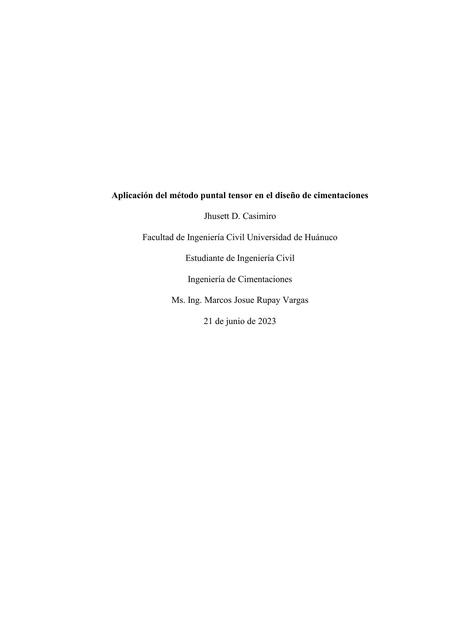 Aplicación del método puntal tensor en el diseño de cimentaciones ...