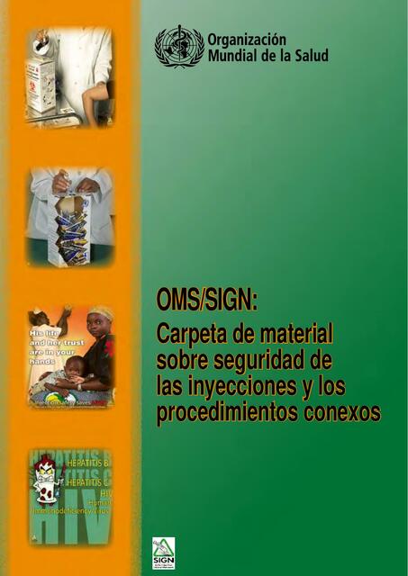 OMS LIBRO OMS SIGN carpeta material inyecciones | Dani | uDocz