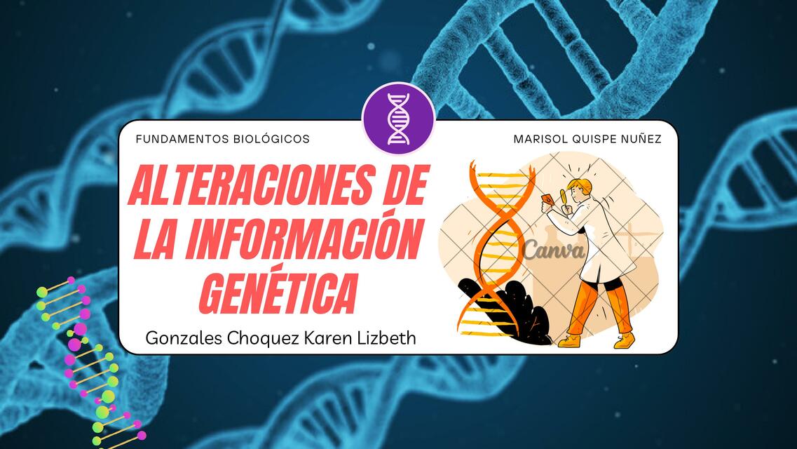 Flashcards de ALTERACIONES DELA INFORMACIÓNGENÉTICA | Por Karen Lizbeth | uDocz