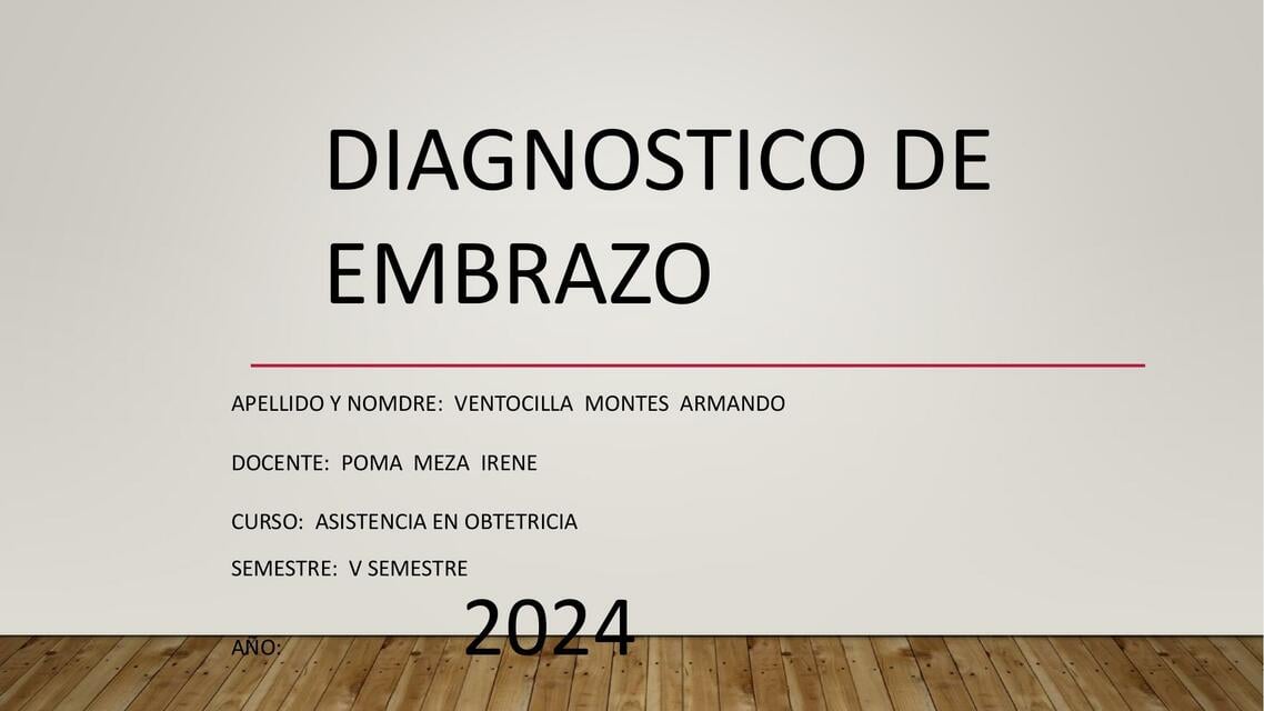 DIAGNOSTICO DE EMBARAZO ARMANDO EXP | irene poma meza | uDocz