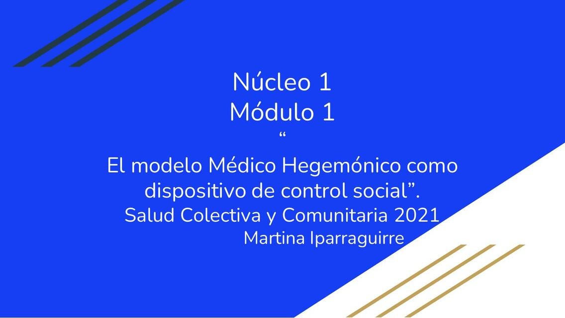 El modelo médico hegemónico como dispositivo de control social | Sergio ...