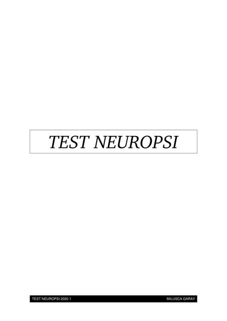 Ejemplo - TEST NEUROPSI | psicosalud | uDocz
