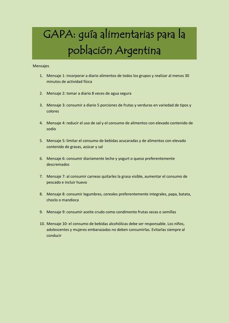 Mensajes GAPA | Agustina | uDocz