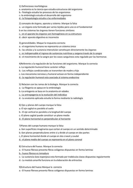 Examen de Anatomía | Futuro Doctor | uDocz