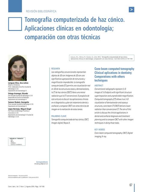 Tomografía computerizada de haz cónico | dental | uDocz