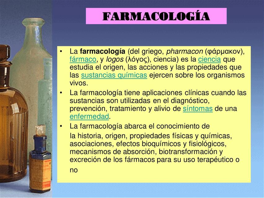 Generalidades de la Farmacología | Full ciencia | uDocz