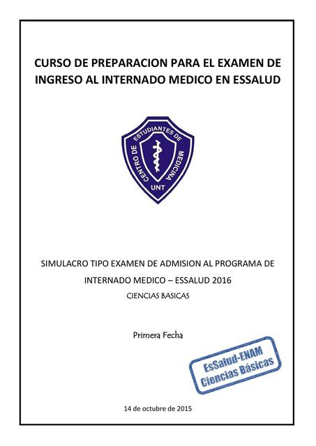 ESSALUD Básicas Simulacro 01 | MEDICSTORE | uDocz ESSALUD Básicas Simulacro 01 | MEDICSTORE | uDocz