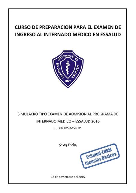 ESSALUD Básicas Simulacro 06 | MEDICSTORE | uDocz ESSALUD Básicas Simulacro 06 | MEDICSTORE | uDocz