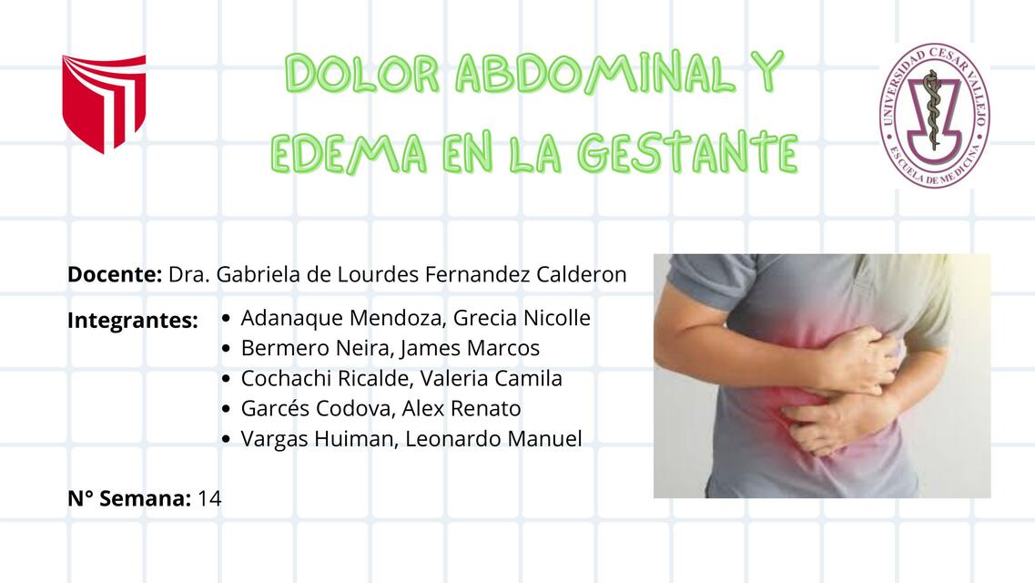 Dolor abdominal y edema en la gestante | Valeria | uDocz