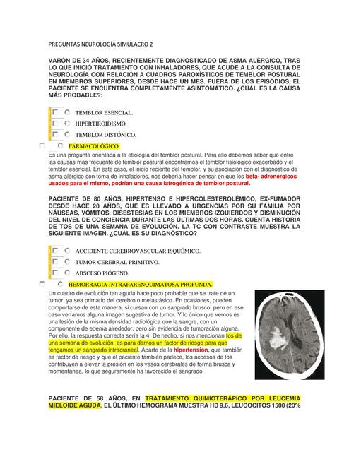 PREGUNTAS NEUROLOGIA SIMULACRO 2 | Paolo Manfredi | uDocz PREGUNTAS NEUROLOGIA SIMULACRO 2 | Paolo Manfredi | uDocz