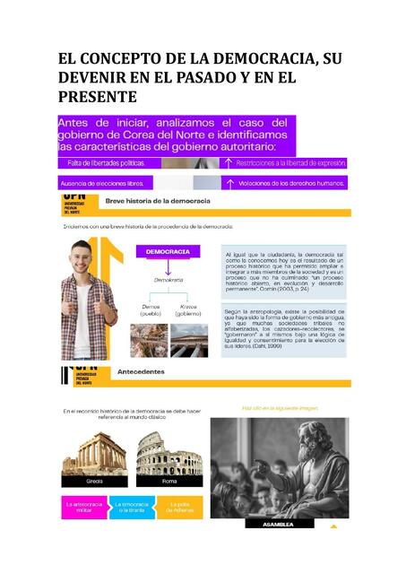 El concepto de la democracia su devenir en el pasado y en el presente ...
