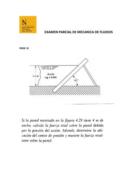 EXAMEN PARCIAL DE MECANICA DE FLUIDOS 2 | Kelly | uDocz